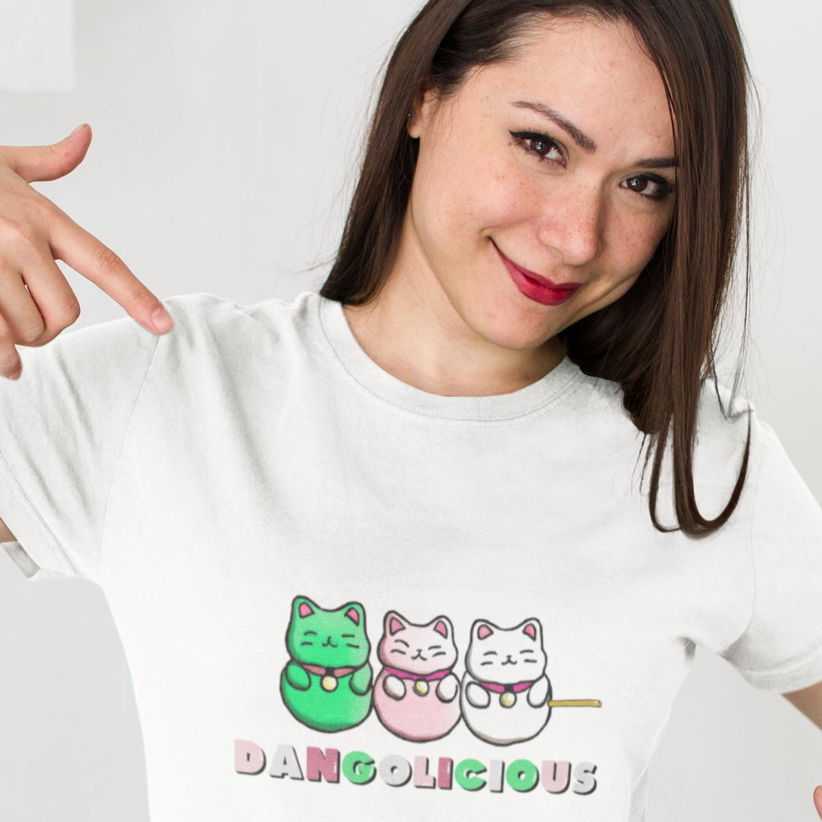 Japanese Mochi Cat Dangolicious T-Shirt with Sanshoku Dango Cats - Moc – APEX S.K.
