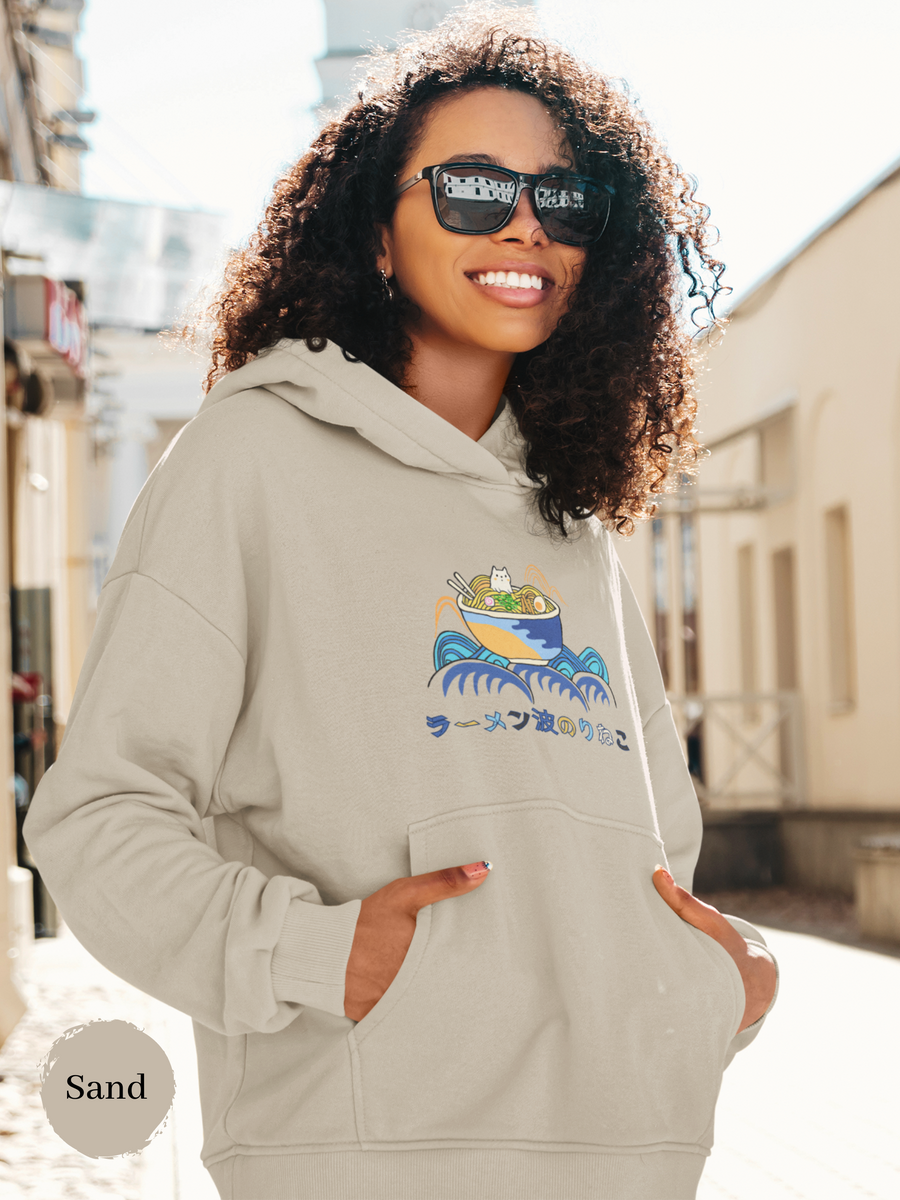 Ramen Hoodie: Ramen Cat Japanese Foodie Hoodie with Cute Ramen Art Des – APEX S.K.